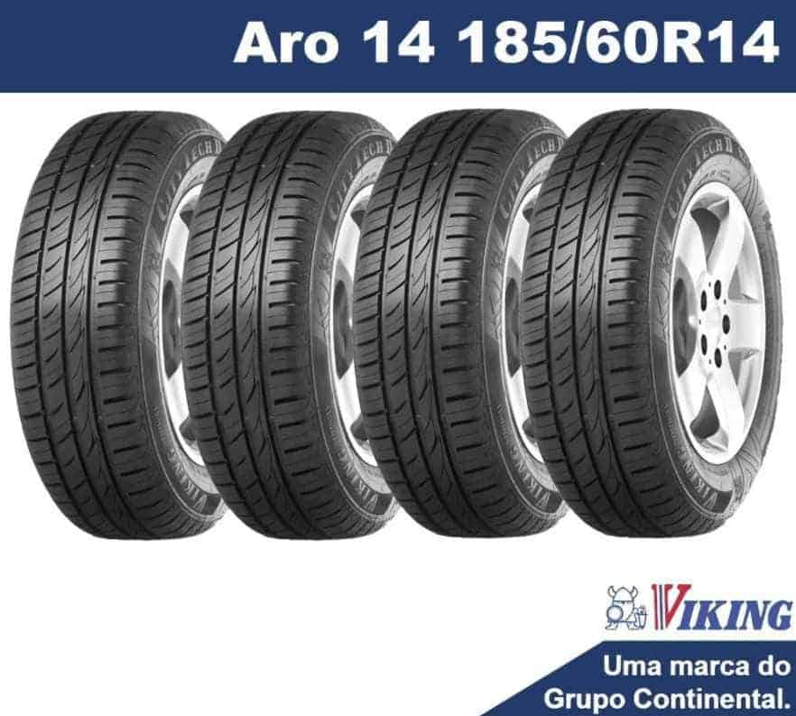 Kit 4 Pneus Aro 14 185/60R14 Viking CityTech II 15621270000 - Promotop