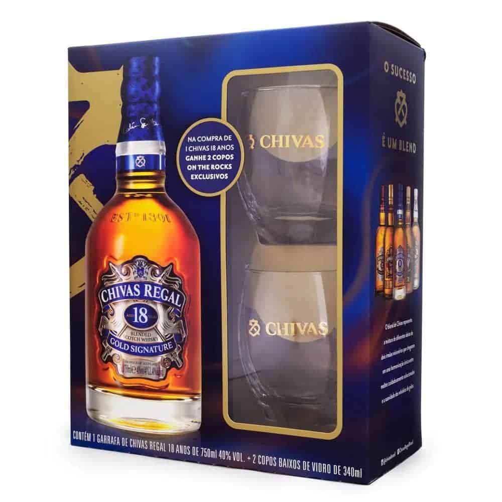 Whisky Chivas Regal 18 Anos + Caixa Gift - Promotop