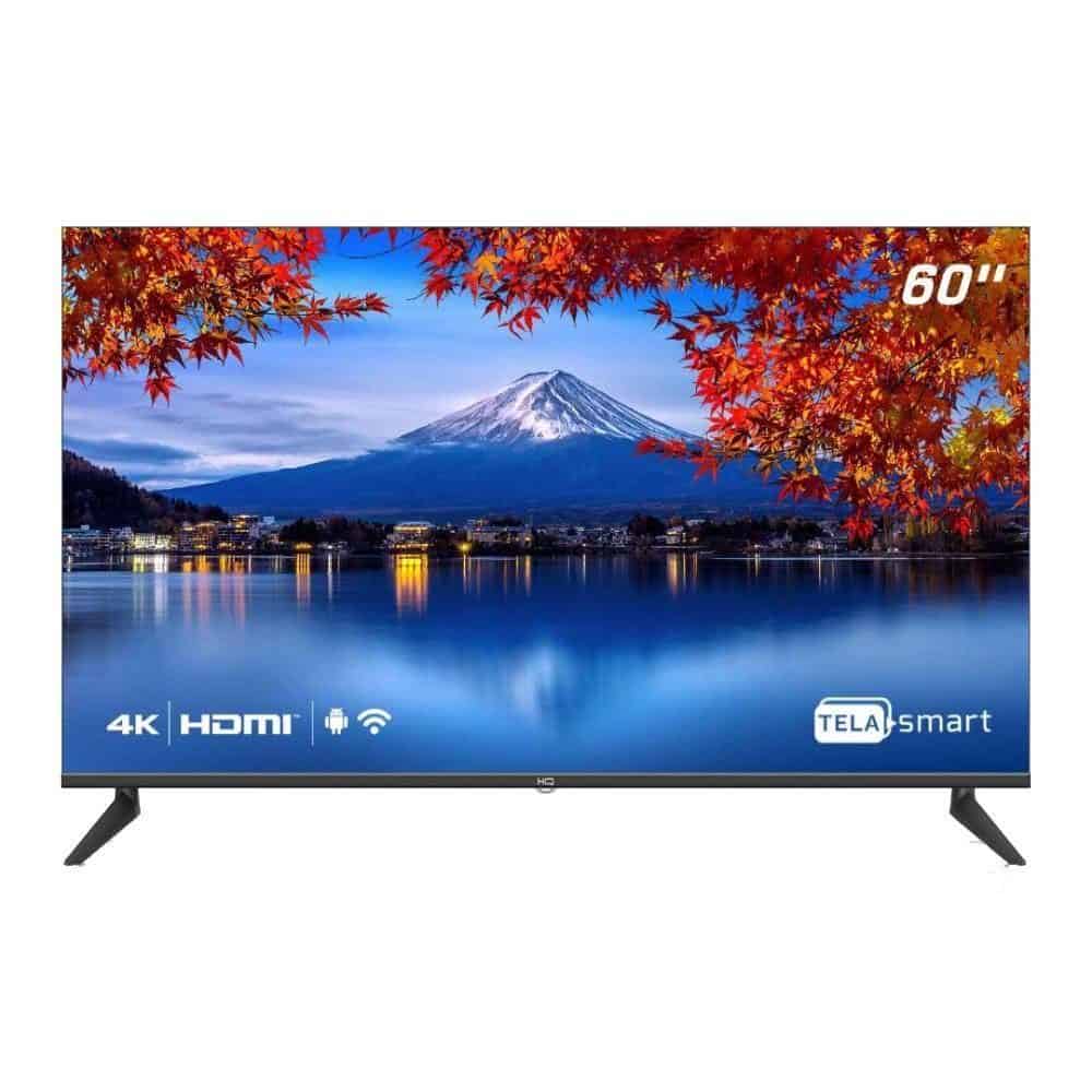 Smart TV HQ 60 Polegadas 4K, UHD, HDR, Tela Sem Bordas, Android 11, Sistema Ultrasound, Design ...