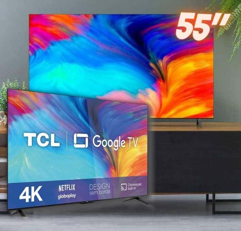 TV Smart 4K 55 Polegadas TCL P635 - Promotop