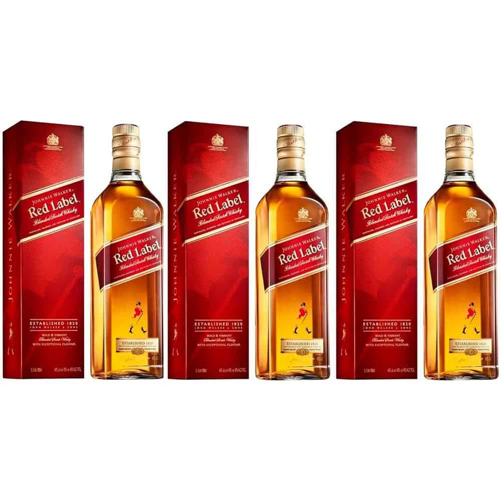 Kit 3 Whisky Johnnie Walker Red Label 750ml Promotop