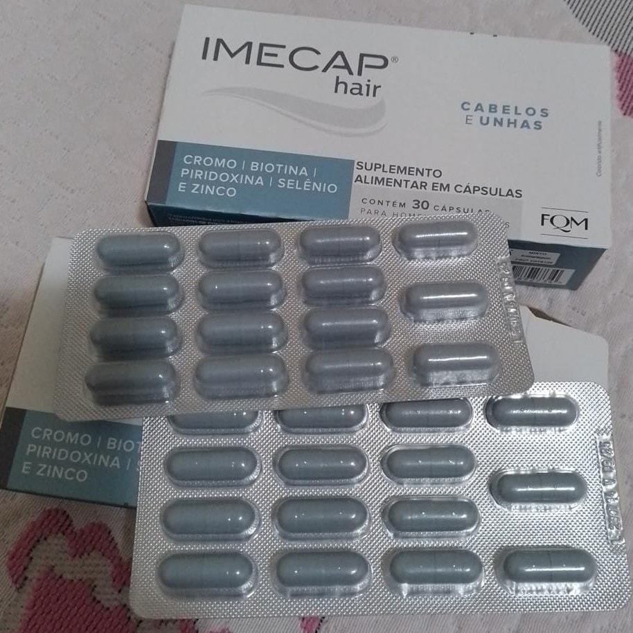 Imecap Hair 30 Cápsulas - Vitaminas para Cabelos e Unhas com Biotina ...