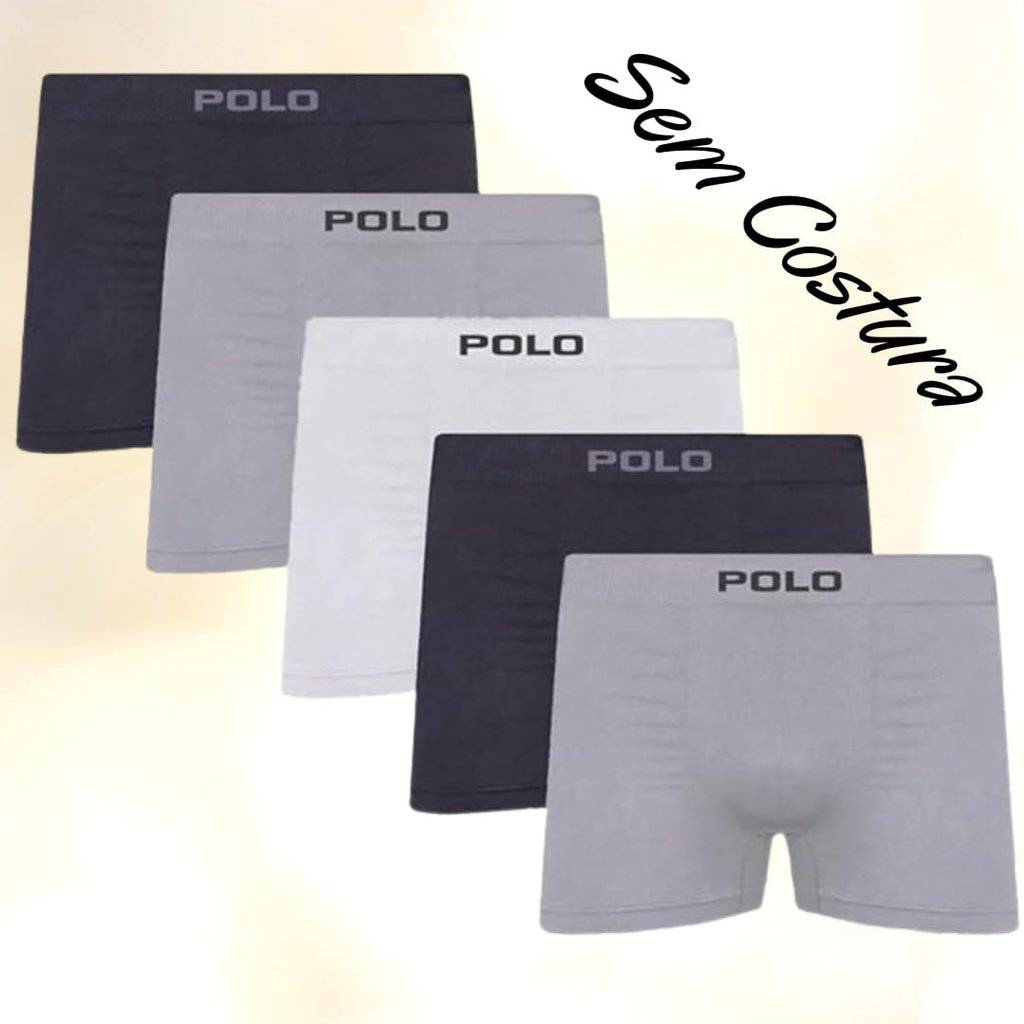 Kit C/5 Cuecas Boxer Algodão Sem Costura - Promotop