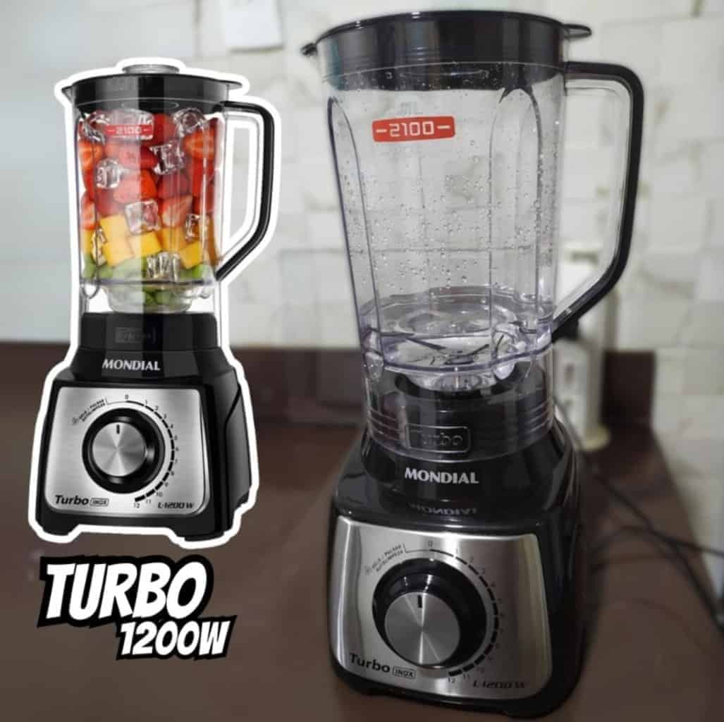 Liquidificador Turbo, Mondial, Preto/Inox, 1200W, 110V - L-1200 BI ...