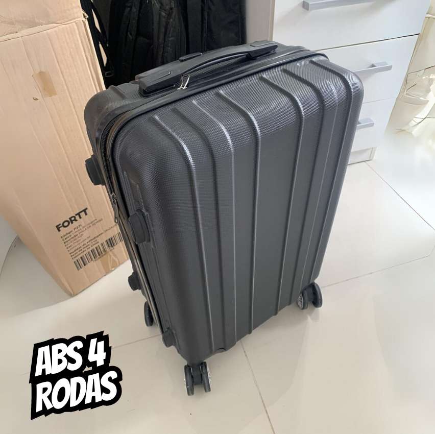 Mala de Bordo ABS 4 Rodas Adventure Fortt Preto - MAB01-PT - Promotop