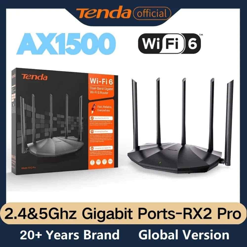 Roteador WiFi 6 Tenda AX1500 RX2 Pro - Promotop