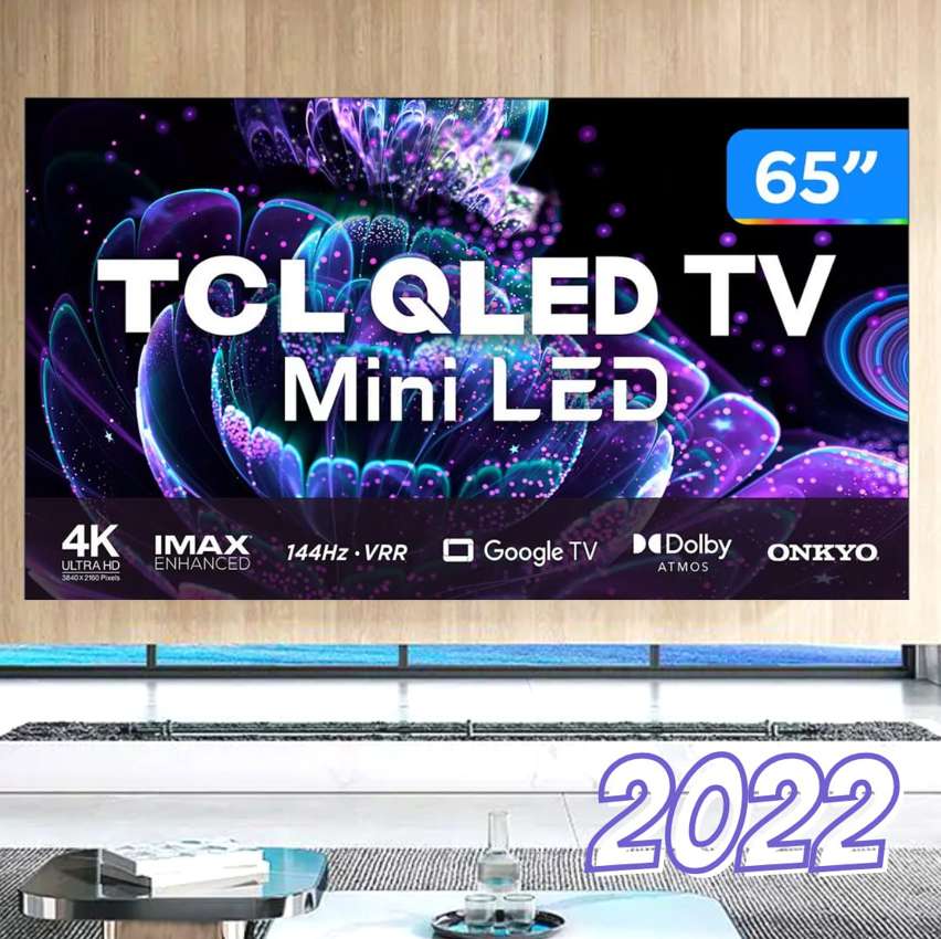 Smart TV 65 Polegadas TCL QLED 4K UHD Mini LED, HDMI, BlueTooth, USB, Wifi, FreeSync, Google TV ...