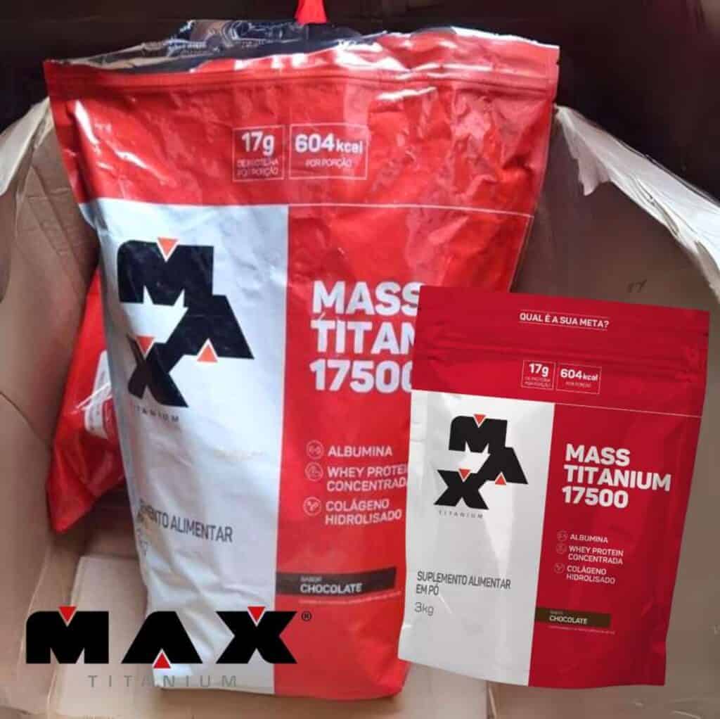 Hipercalórico Mass Titanium 17500 3kg - Max Titanium Sabor Chocolate ...