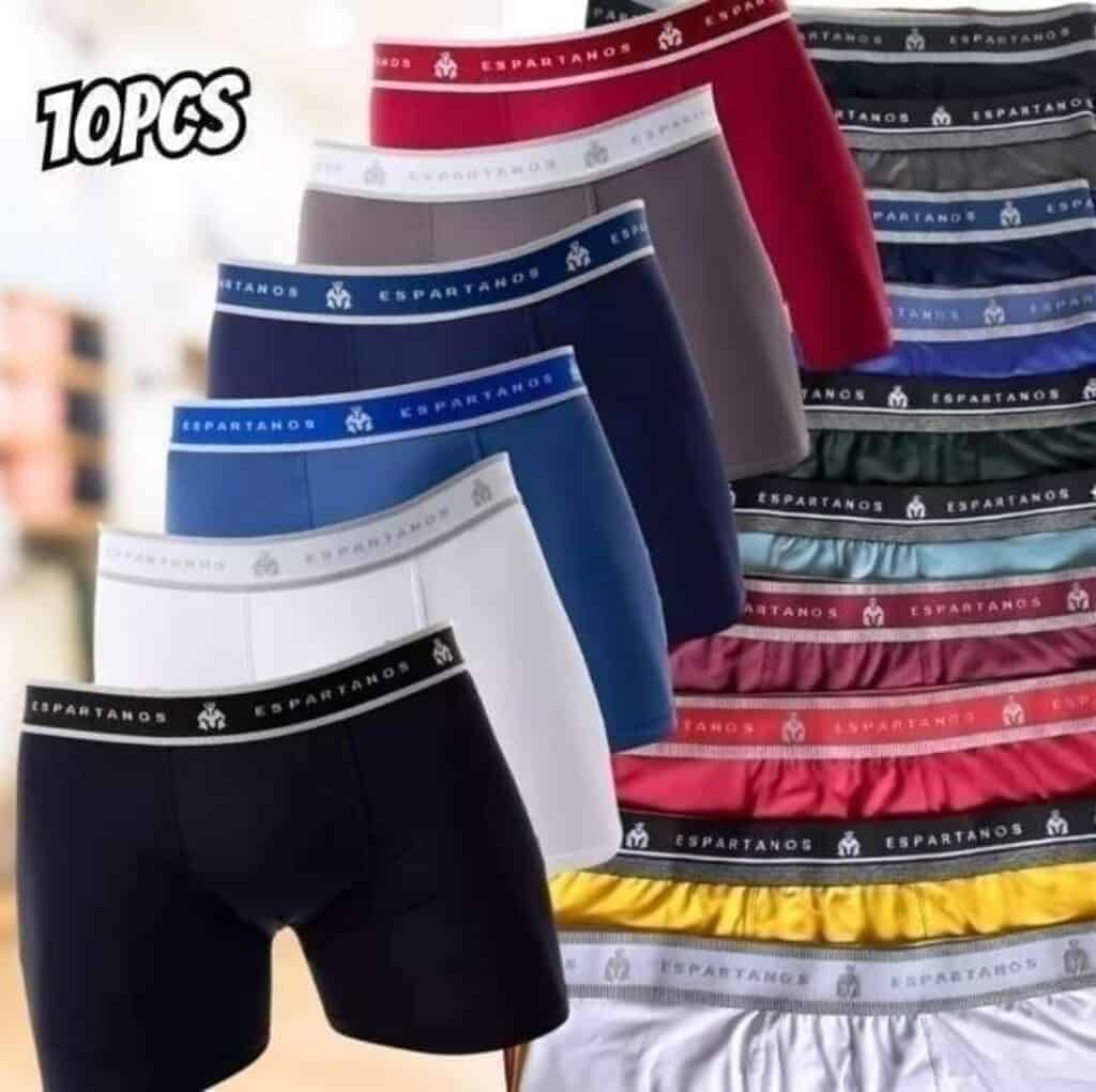 Kit Com 10 Cuecas Boxer Masculina Microfibra Original - Promotop