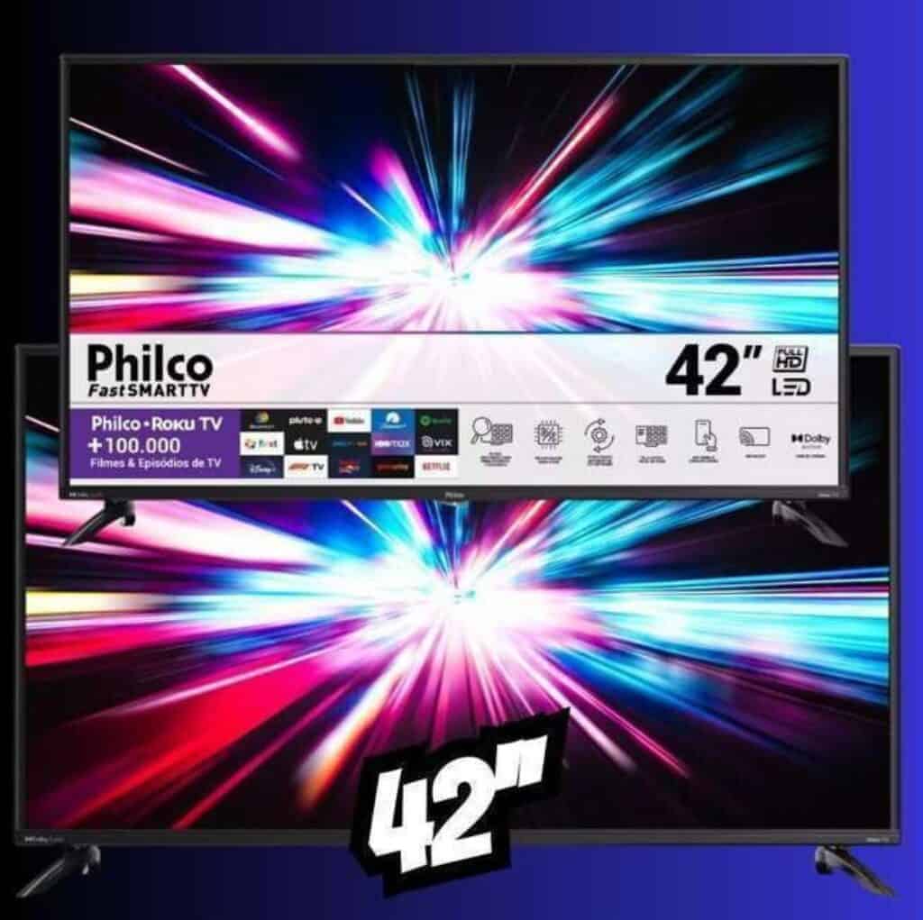 Smart TV 42” Philco PTV42G6FR2CPF Roku TV LED Dolby Áudio - Promotop