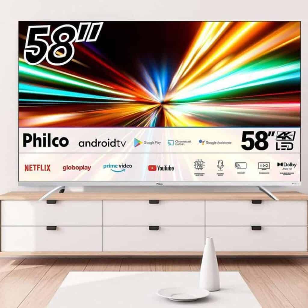 Smart Tv Philco, 58 Polegadas, 4k, Led Dolby, Audio, Borda, Ultra Slim ...