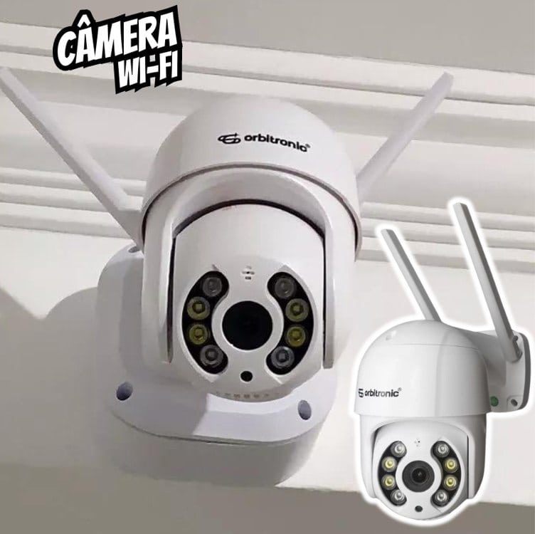 Câmera Externa Segurança Ip Infravermelho Wifi Hd Orbitronic - Promotop