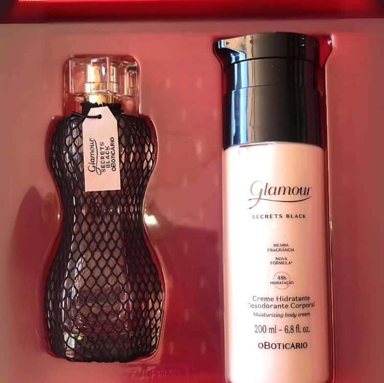 Combo Glamour Secrets Black Intense: Desodorante Colônia 75ml + Creme ...