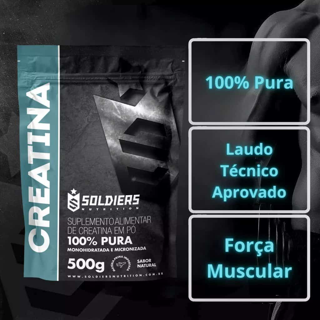 Creatina Monohidratada 500g - 100% Pura Importada - Soldiers Nutrition ...