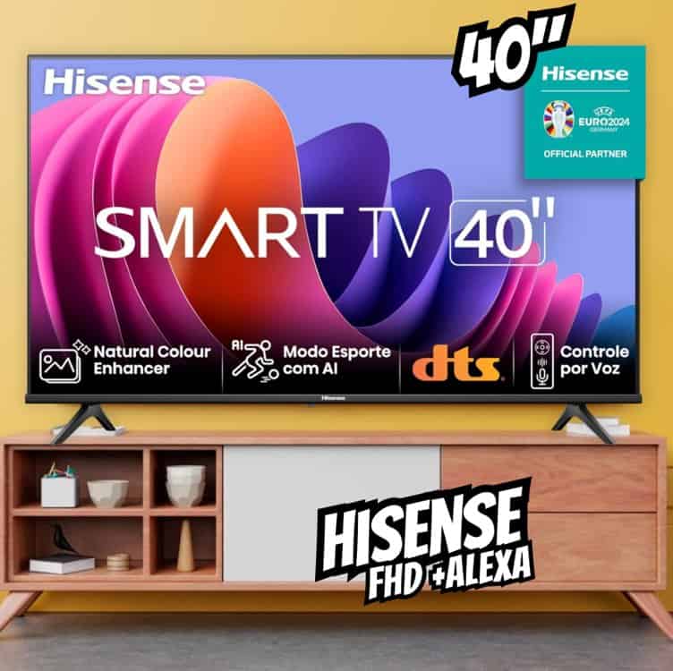 Hisense Smart TV FHD 40" Polegadas 40A4N com DTS Virtual X, Game e ...