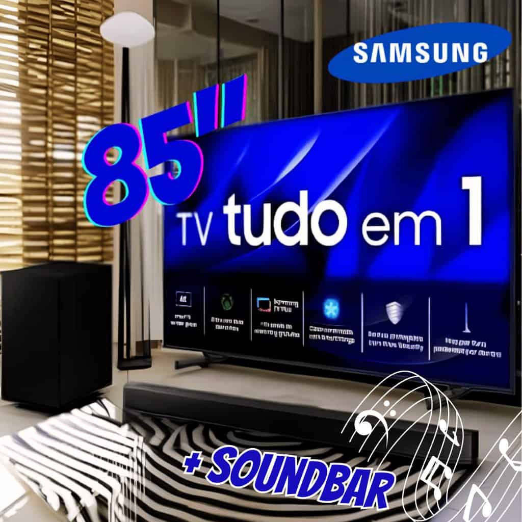 Kit Smart Big Tv 85” Crystal Uhd 4k 85du8000 2024 + Soundbar Hw-b550/zd - Promotop