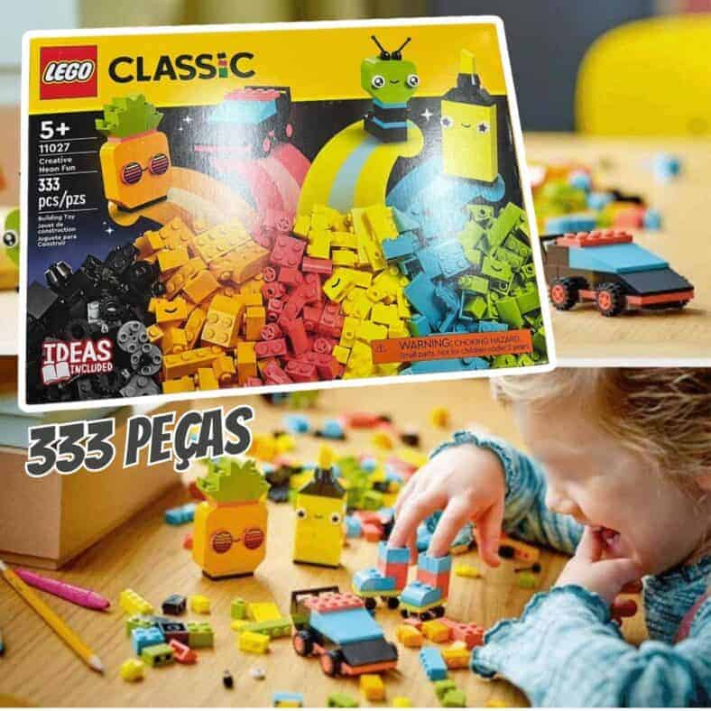 LEGO Classic Diversão Néon Criativa 11027; Conjunto de Construção (333 ...