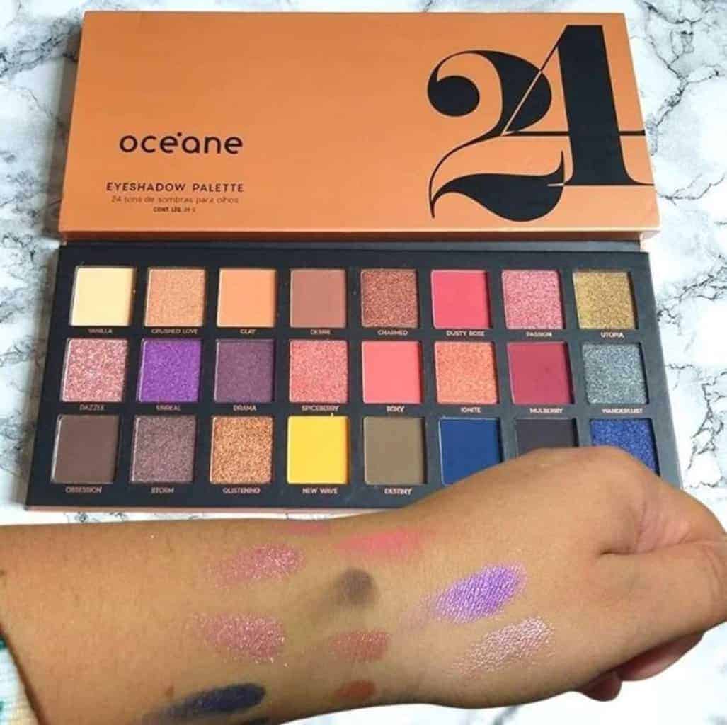Paleta de Sombras 24 Cores - 24 Eyeshadow Palette 28g - OCÉANE - Promotop