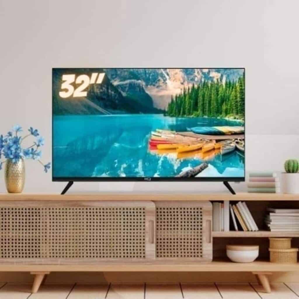 Smart TV LED 32" HQ HD 3 HDMI 2 USB WI-FI Android 11 Design Slim - Promotop