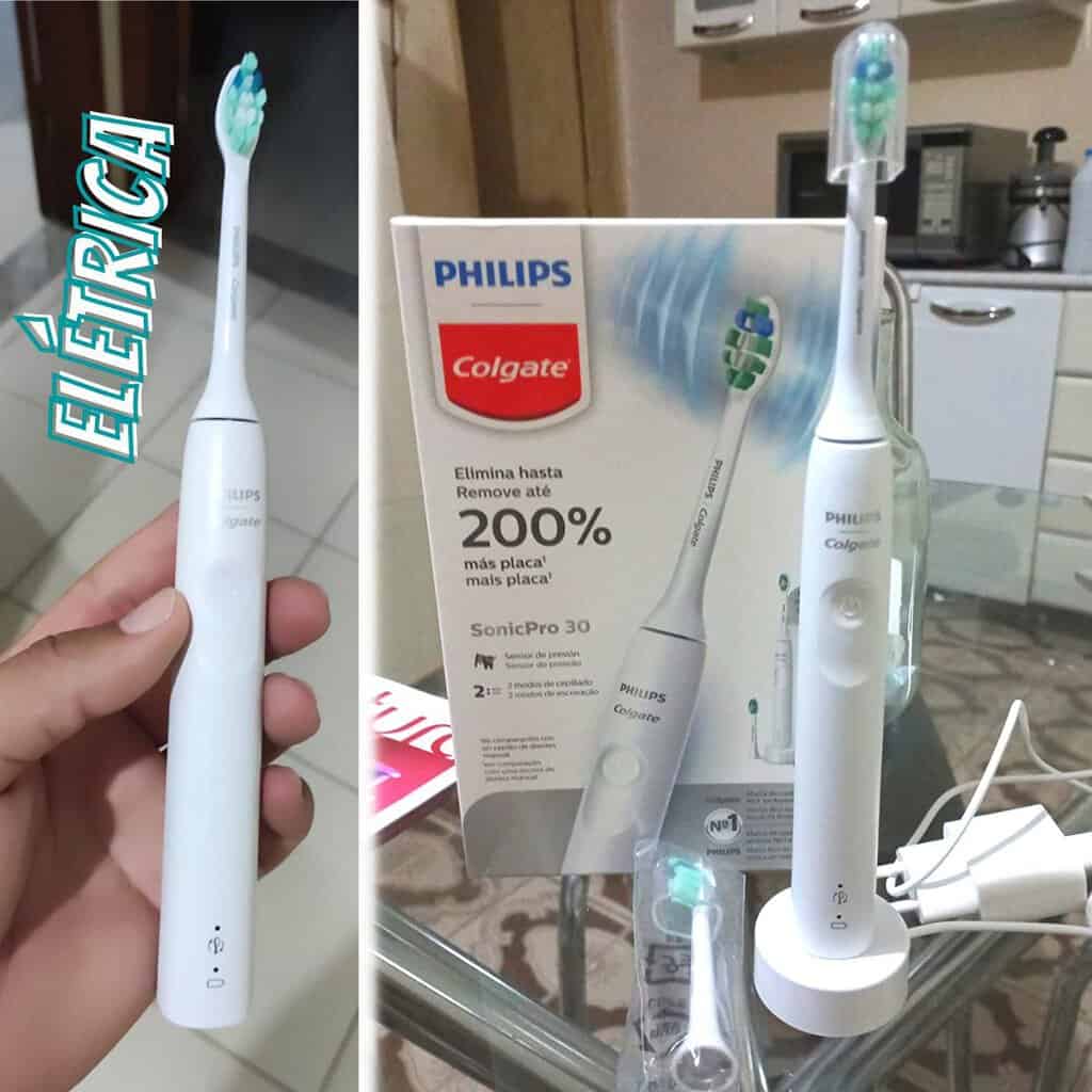 Colgate Escova De Dente Elétrica Philips Sonic Pro 30 Recarregável E ...