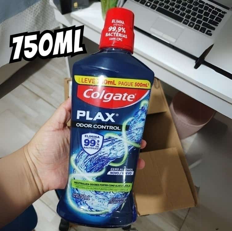 Colgate Plax Odor Control - Enxaguante Bucal, Embalagem Promocional ...