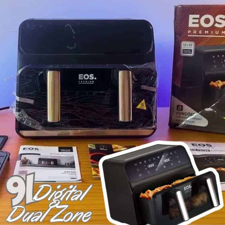 Fritadeira Air Fryer Eos 9 Litros Digital Dual Zone Eaf90dd 220v - Promotop