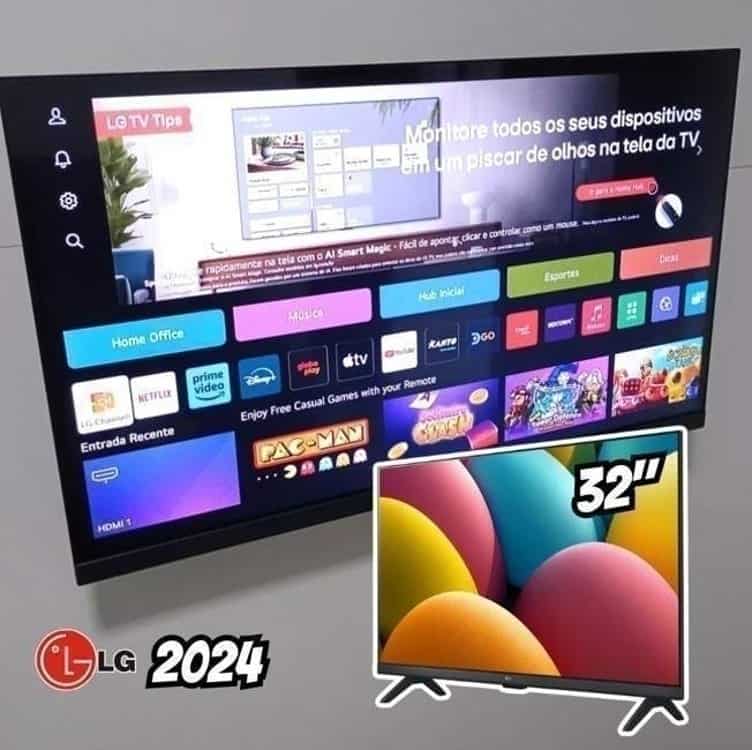 Smart Tv 32 LG Hd 32lr600b Processador 5 Ger6 Alexa Webos - Promotop