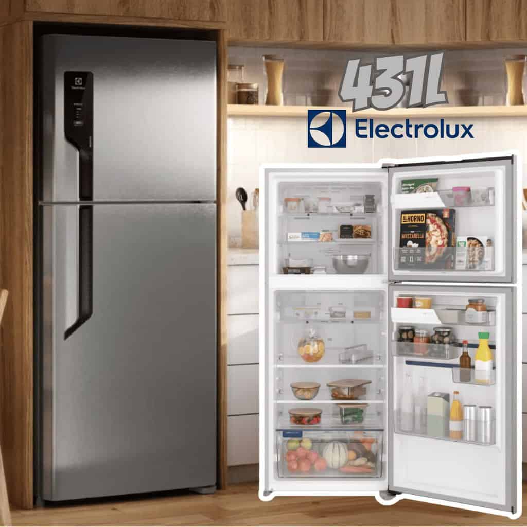 Geladeira Electrolux Frost Free 431l Autosense Inox (tf70s) Cor Inox ...