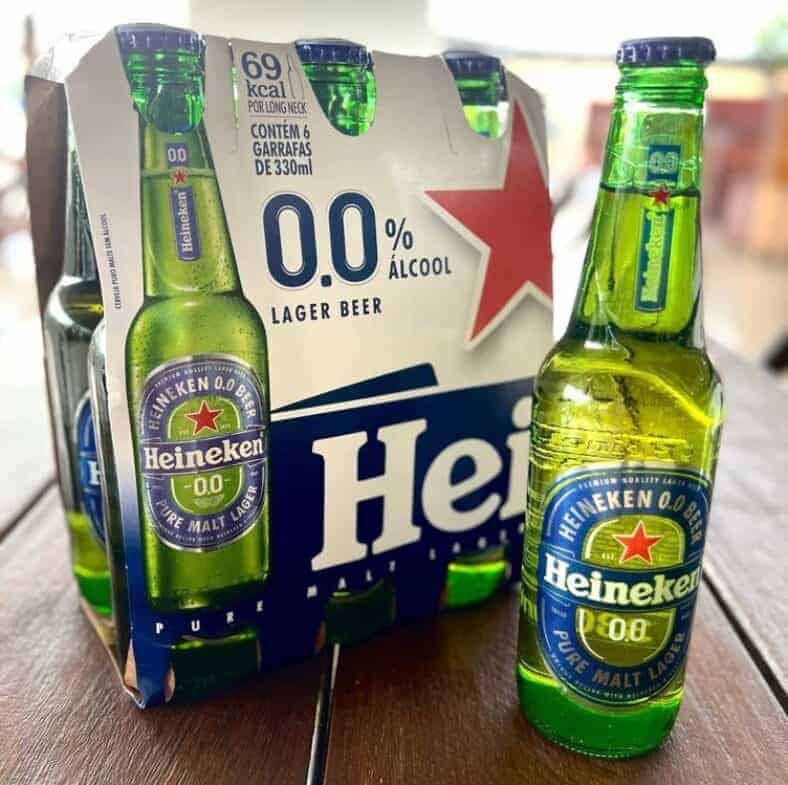 Heineken Cerveja Lager Sem Alcool, Long Neck 330ml, Pack 6 Unidades ...