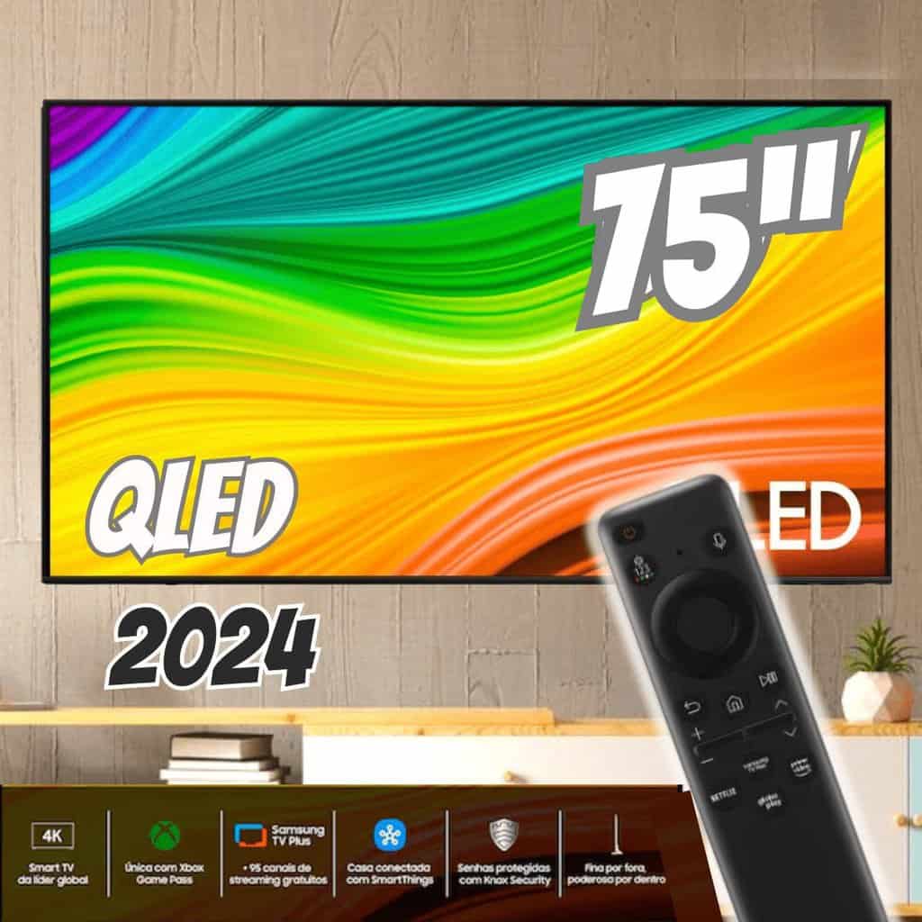 Smart TV QLED 75” 4K Samsung 75Q60D Gaming Hub, AI Energy Mode, Alexa ...