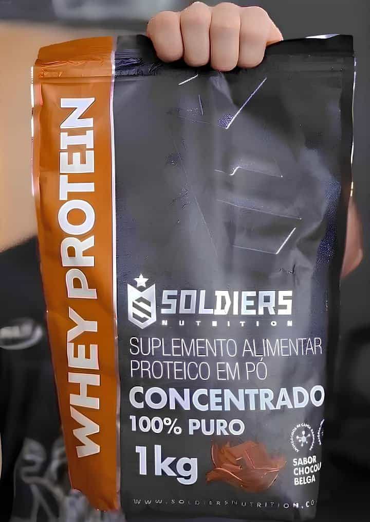 Whey Protein Concentrado 1Kg Chocolate Belga Soldiers Nutrition - Promotop