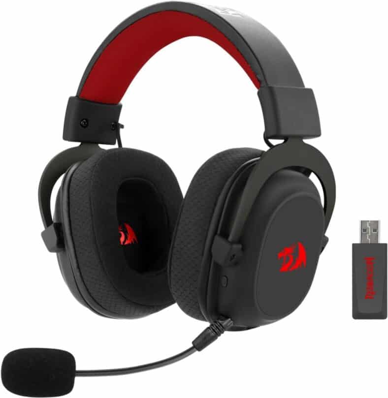 Headset Gamer Redragon Zeus Pro Preto Sem Fio 7.1 H510-PRO - Promotop