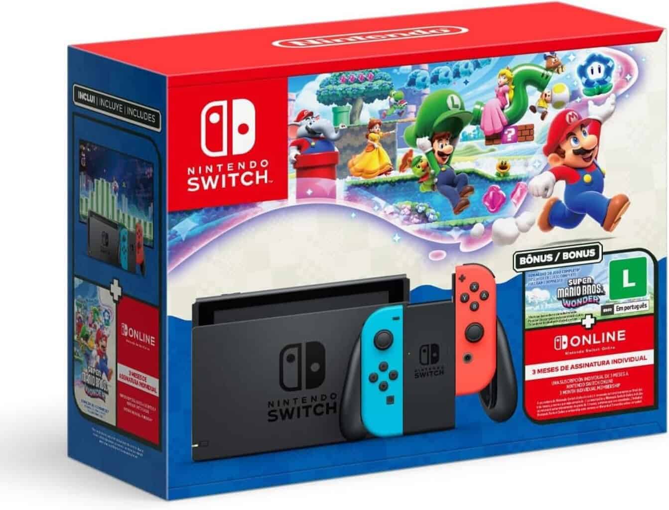 Bundle Nintendo Switch + Super Mario Bros. Wonder + 3 Meses de ...