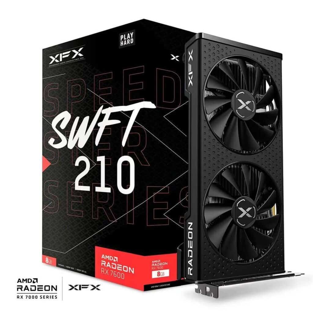 Placa de Vídeo RX 7600 Series Graphics Cards XFX AMD Radeon, 8GB GDDR6 ...