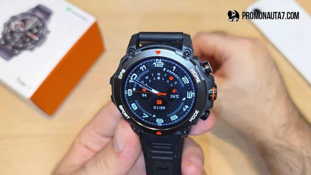 Aurafit Trek1 G6: análise completa do smartwatch com GPS, AMOLED e 5 ATM