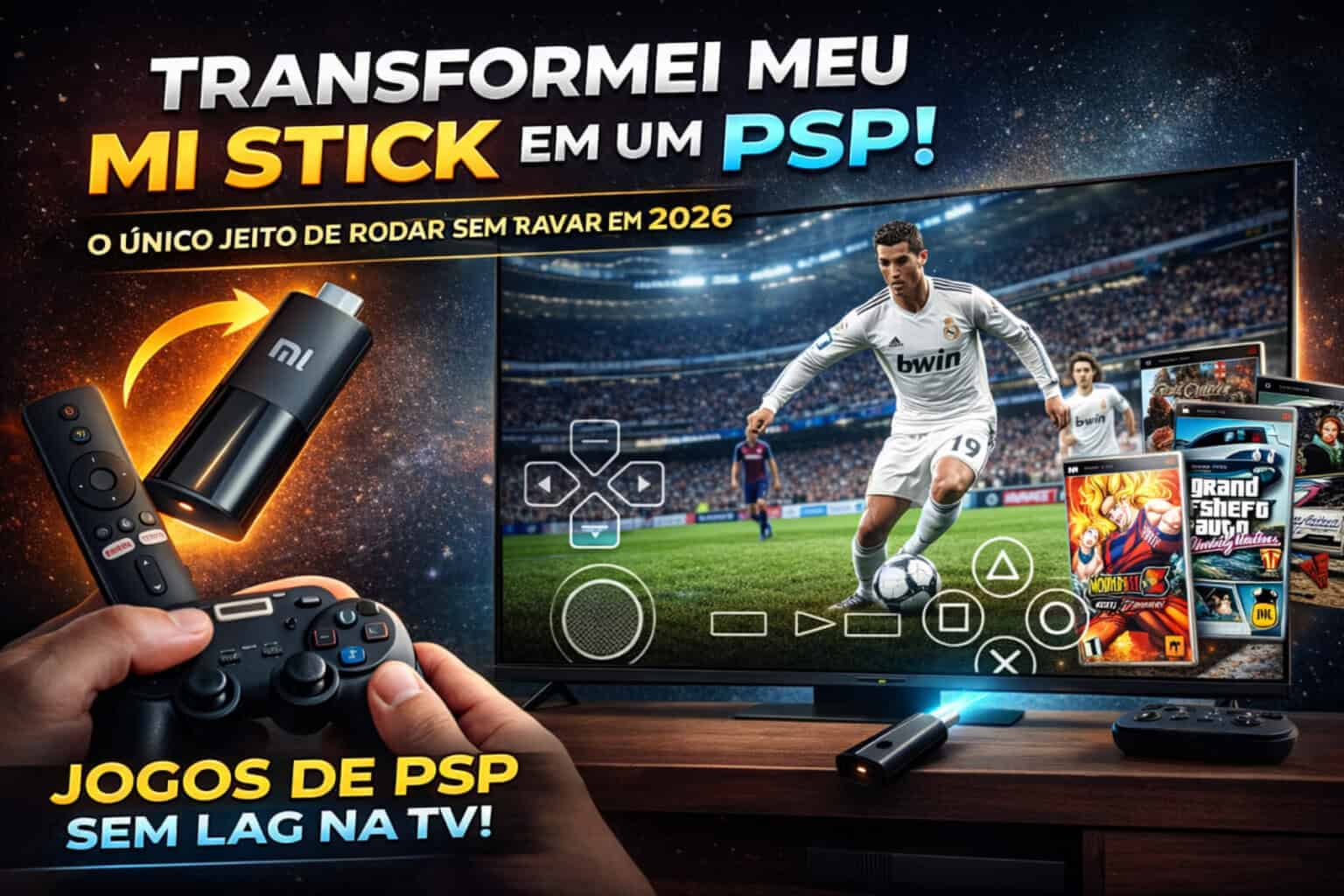 Como Transformar o Mi Stick em um PSP e Rodar Jogos Sem Travar em 2026