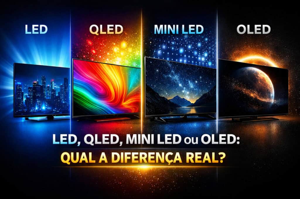 Entenda as tecnologias de Smart TV: LED, QLED, Mini LED e OLED na prática