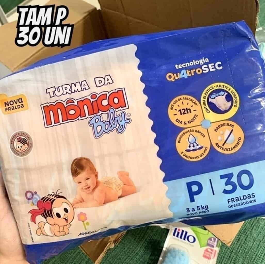 Fralda Turma da Mônica Baby Jumbo P 30 Unidades - Promotop