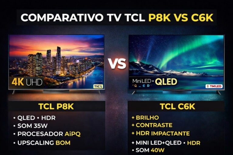 TCL P8K vs TCL C6K: Qual TV Vale Mais a Pena em 2026?