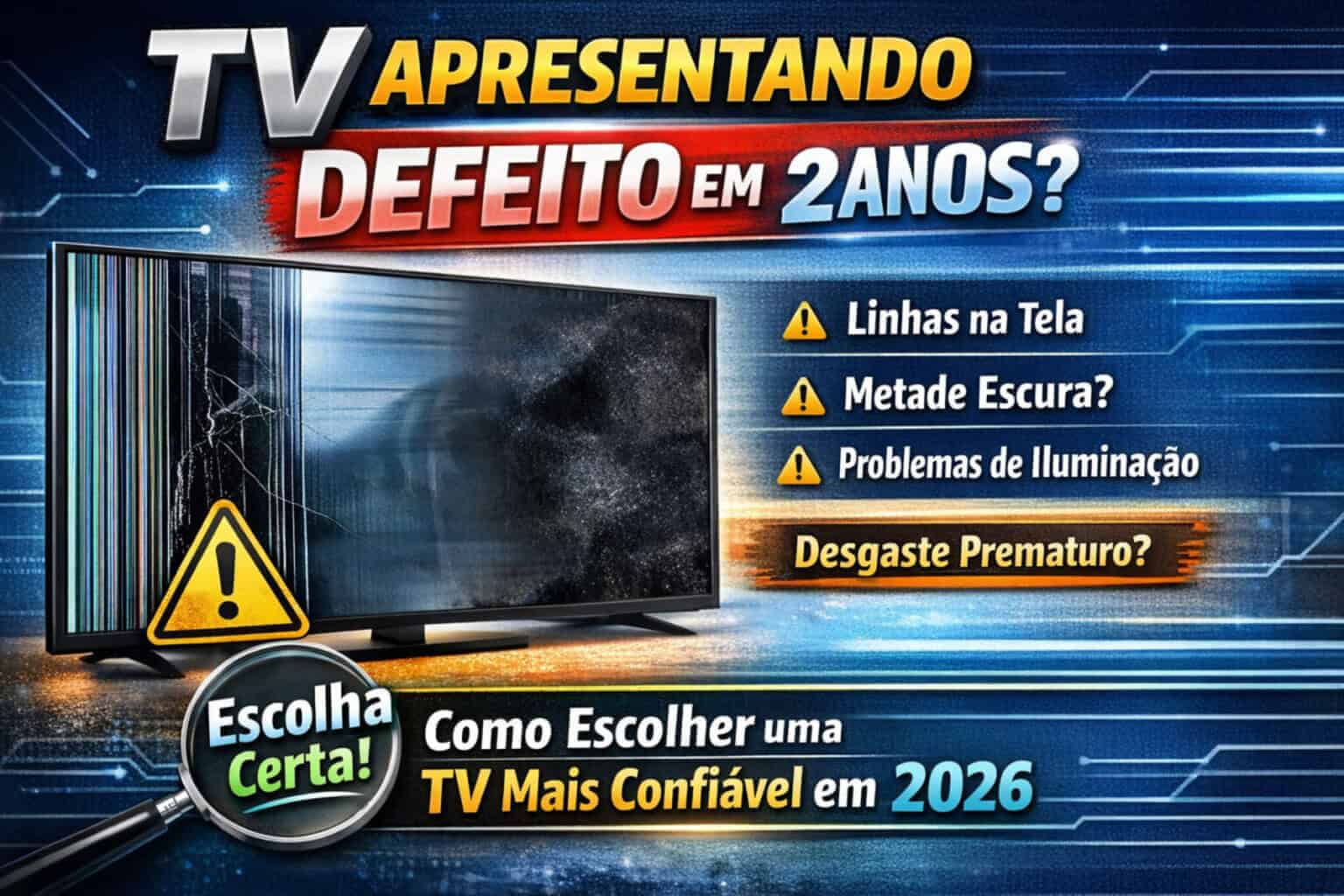 TV Apresentando Defeito em 2 Anos? Entenda as Causas e Como Escolher ...