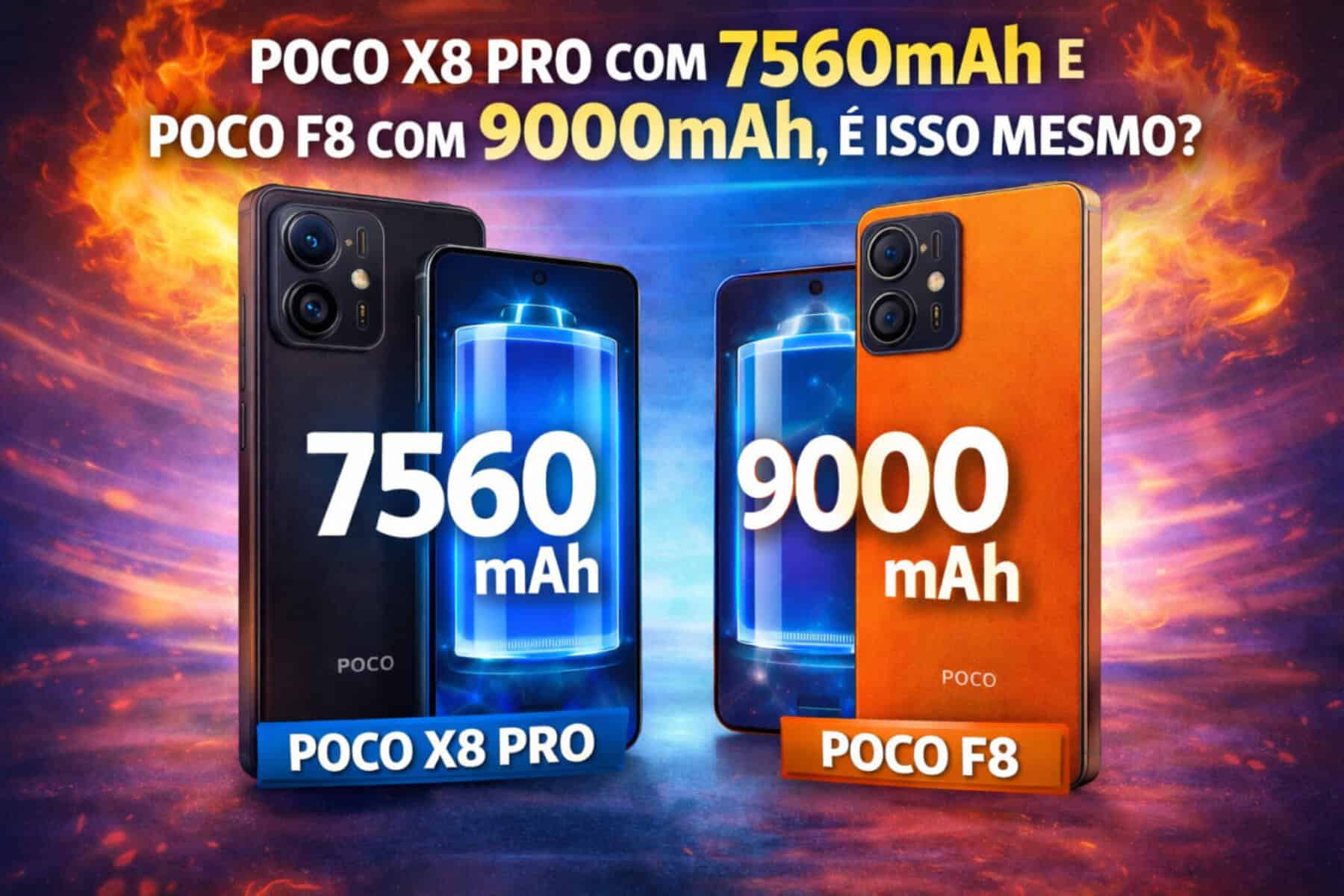 POCO X8 Pro e POCO F8 podem chegar com baterias gigantes: o que é real ...