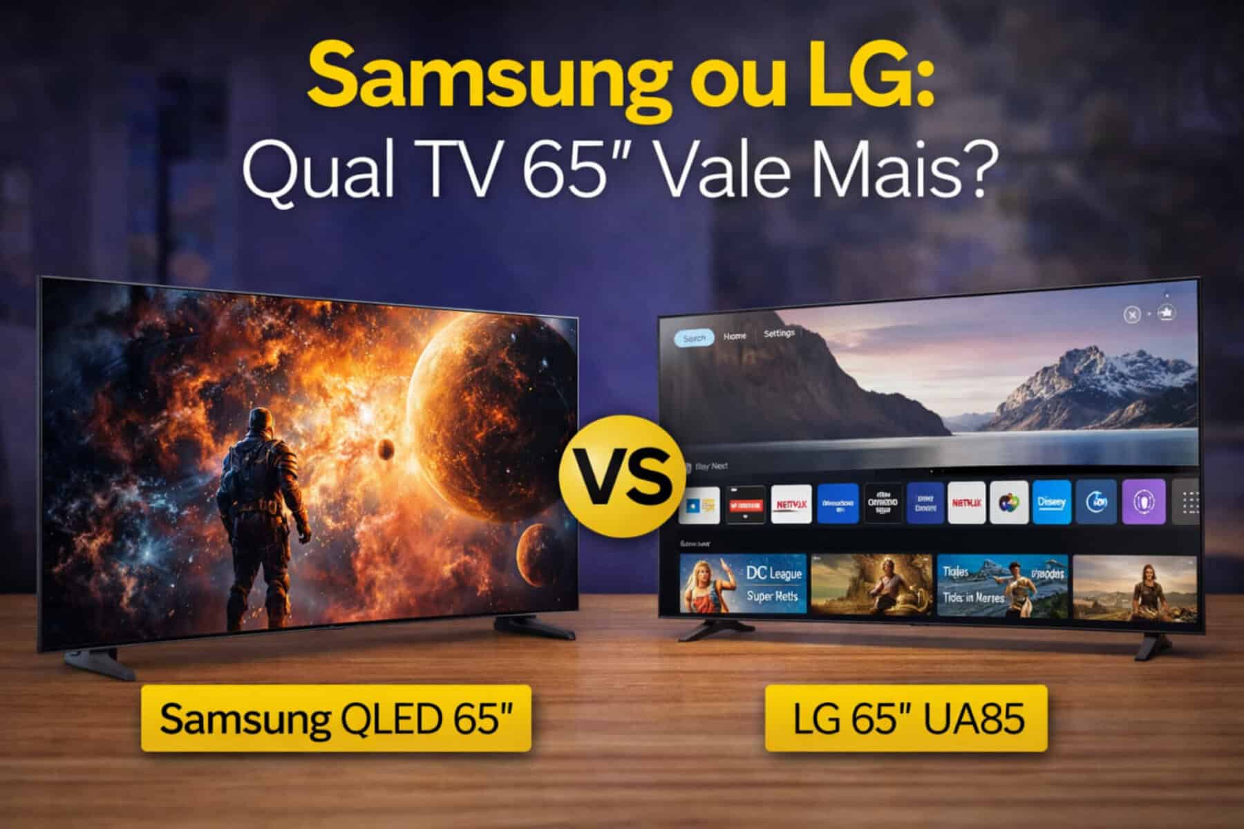 Samsung ou LG: Qual TV de 65 Polegadas Vale Mais a Pena em 2026?