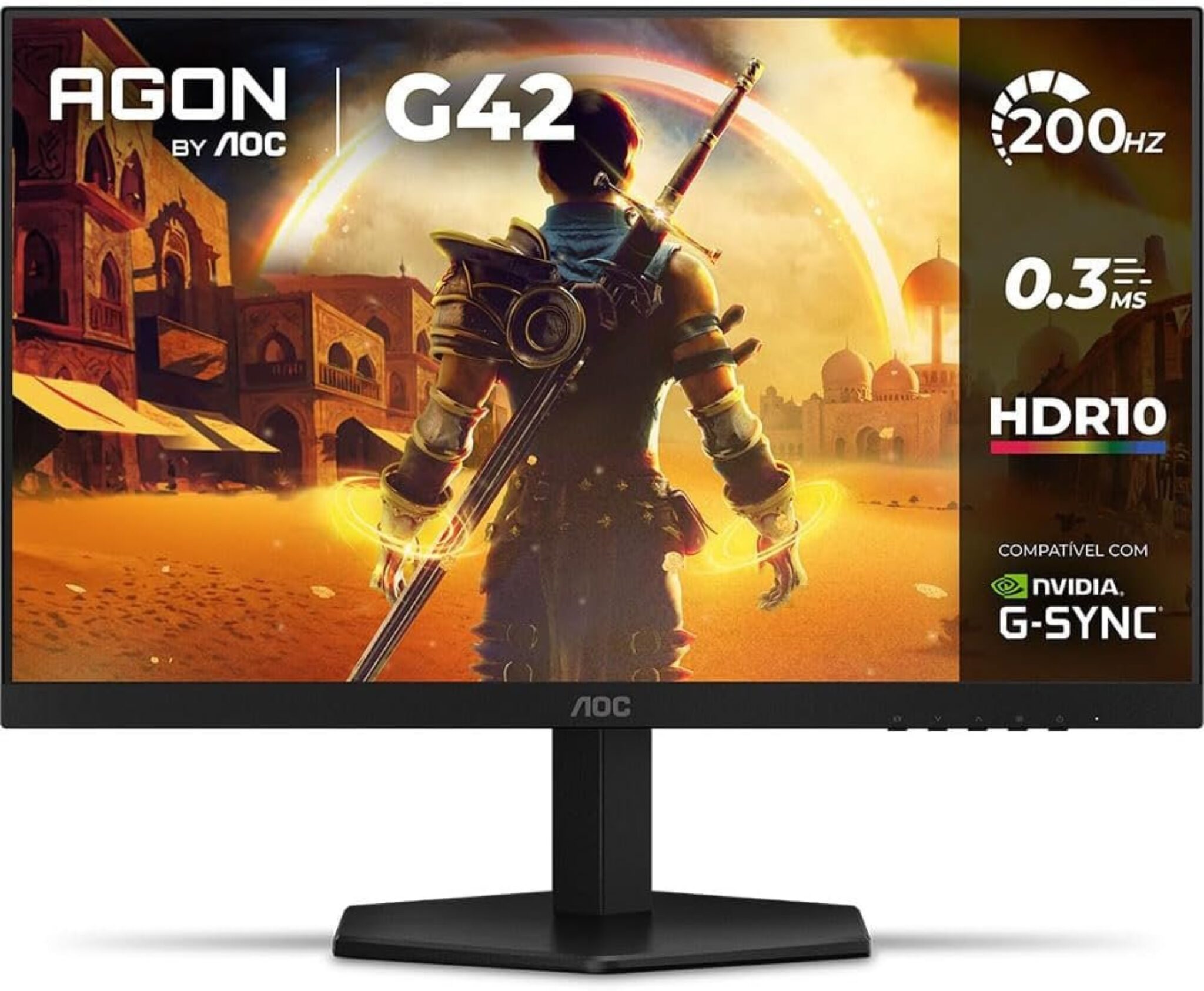 Monitor Gamer AOC AGON G42 24" 200Hz 0,3ms IPS 24G42HE - Promotop