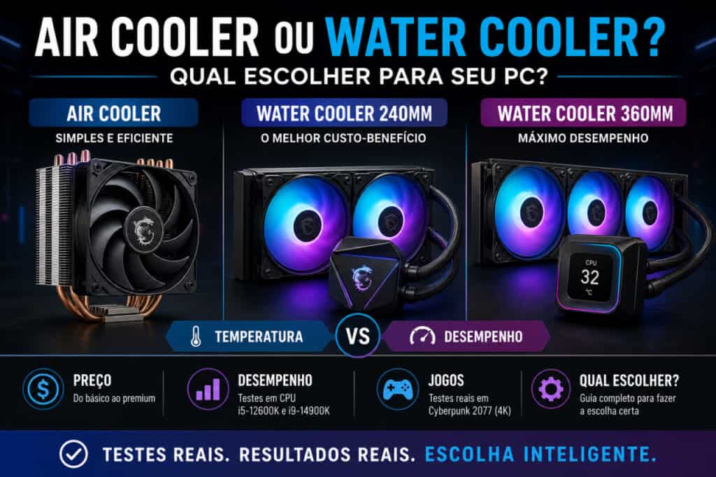 Qual Cooler Escolher para seu PC: Air Cooler ou Water Cooler? Guia ...